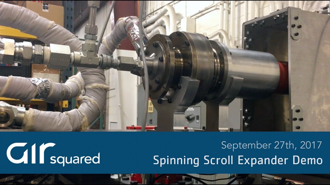 Spinning Scroll Expander Demo - Air Squared Scroll Technology