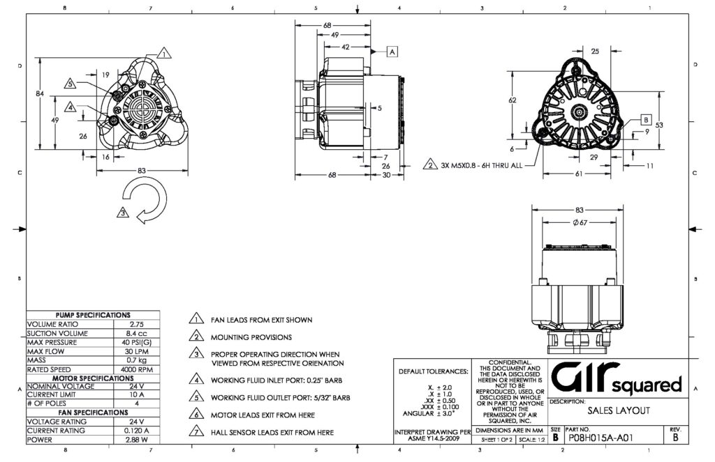 P08H015A-BLDC-C Layout Print - Air Squared Scroll Technology